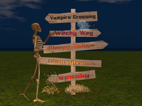 Second Life Marketplace - Halloween Crossing sign