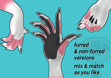Second Life Marketplace - [zM] Furry Hand Layers - Anatomy (v1.1)