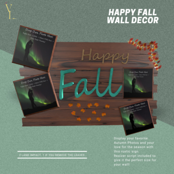 Second Life Marketplace - [Vidarr's Legacies] Happy Fall Wall Decor
