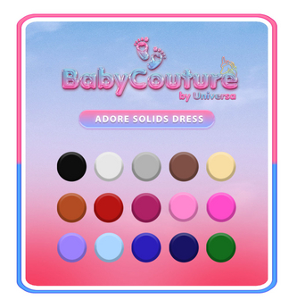 Second Life Marketplace - #BABYCOUTURE - Adore Outfit Set - Solids Pack ...
