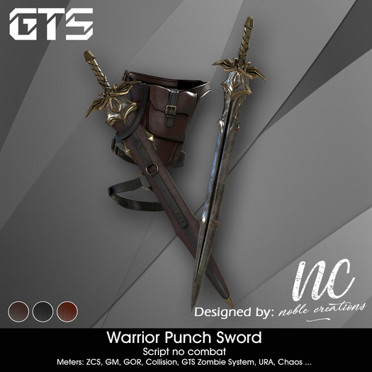 Second Life Marketplace - [GTS] Warrior Punch Sword NC