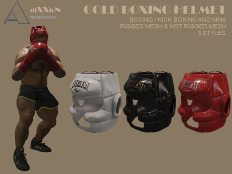 Second Life Marketplace - Gym Boxing Ring Gold Complete Set