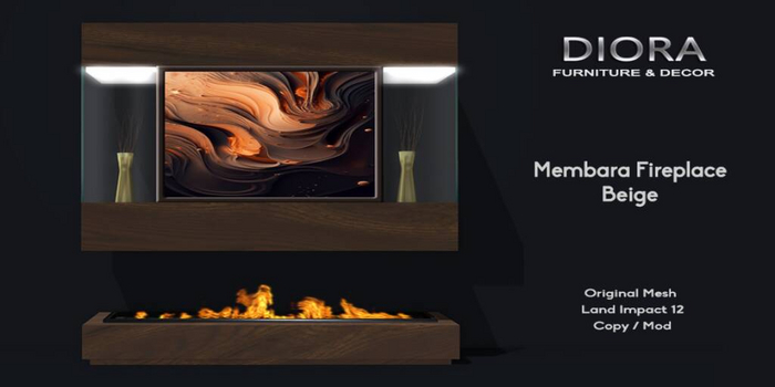 Second Life Marketplace - DIORA Membara Fireplace Wood