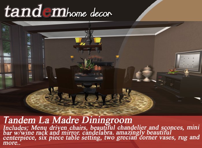 Second Life Marketplace - Tandem La Madre Dining Experiance