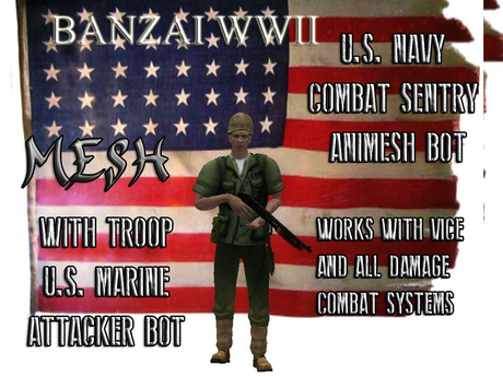 Second Life Marketplace - U.S. NAVY COMBAT SENTRY - COMBAT ATTACK BOT ...