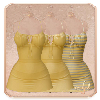 Second Life Marketplace - Cynful My Main Chic Mini Dress - Yellow ...
