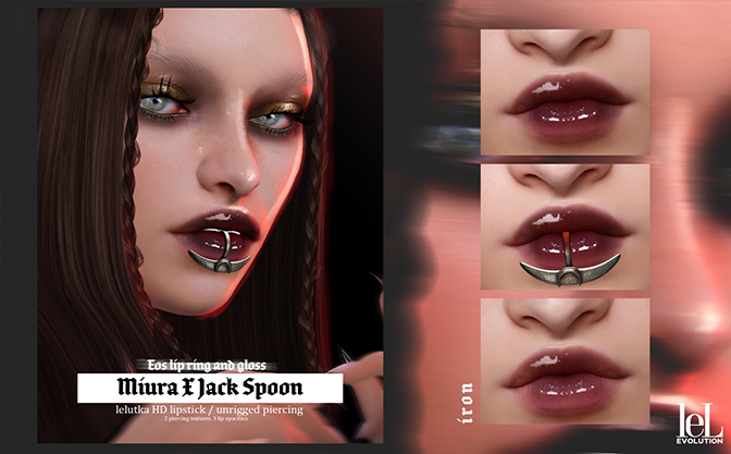 Second Life Marketplace - MIURA & Jack Spoon - EOS Lipstick Lelutka HD + EOS Lips Mesh Jewel ...