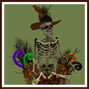 Second Life Marketplace - Halloween - Skeleton Witch Urn