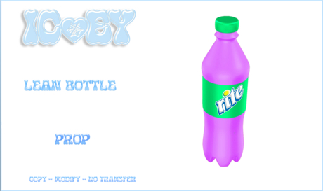 Second Life Marketplace - Icey-Lean Bottle Prop