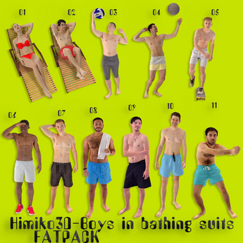 Second Life Marketplace - FATPACK-Himiko3D-Boys in bathing suits