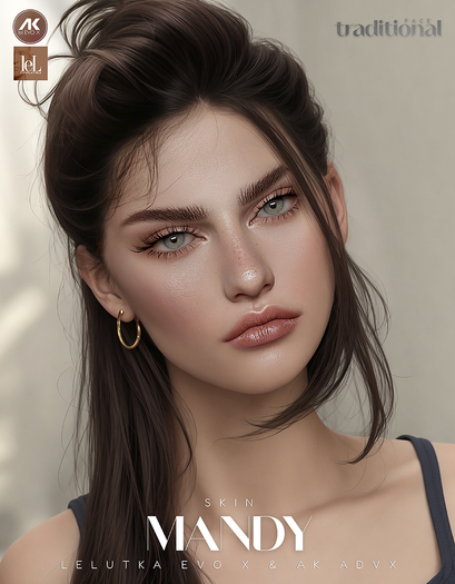 Second Life Marketplace - TF - Mandy Skin (LELUTKA EVOX) Icy