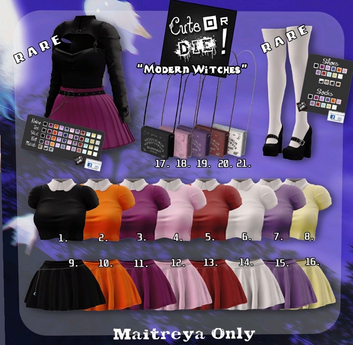 Second Life Marketplace - [CoD!] "Modern Witches" Clothes RARE