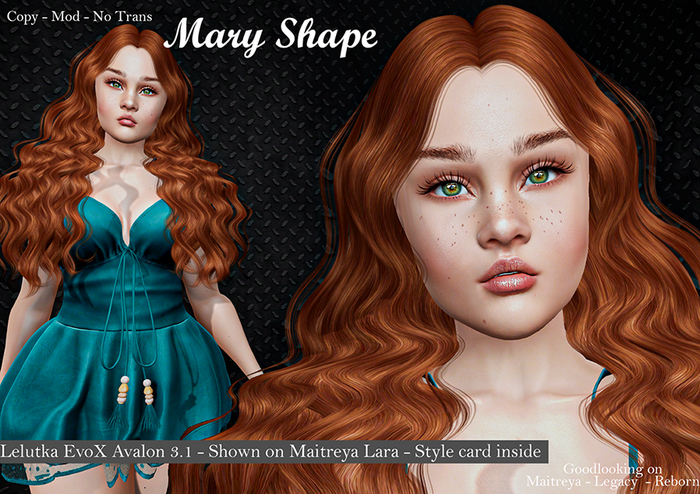 Second Life Marketplace - [Morning Star] Mary Shape -Maitreya
