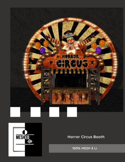 Second Life Marketplace - Meshedup: Animated Horror Circus Booth
