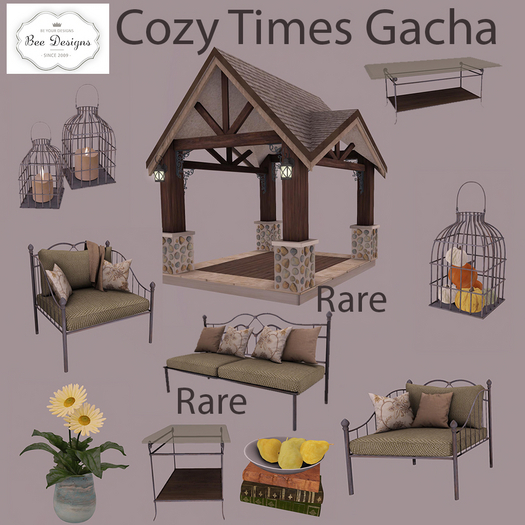 Second Life Marketplace - .:Bee designs:.Cozy Time Gacha Chair
