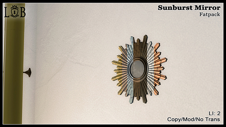 Second Life Marketplace - ~L:B~ Sunburst Mirror - Fatpack