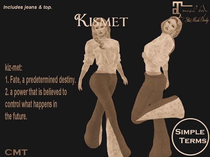 Second Life Marketplace - Kismet Jeans & Top - DEMO