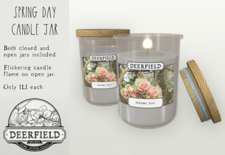 Second Life Marketplace - "Spring Day" DEERFIELD Candle Jar