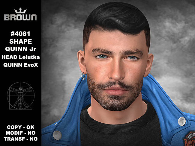 Second Life Marketplace - 4081 SHAPE QUINN Jr HEAD Lelutka QUINN EvoX