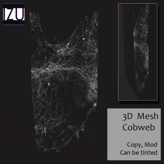 Second Life Marketplace - IZU : 3D Mesh Cobwebs - Halloween Decorations ...