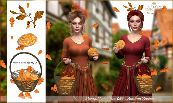 Second Life Marketplace Miragedoll Set 066 Autumn Basket