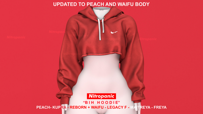 Second Life Marketplace - Nitropanic_Bih Hoodie RED (ADD)