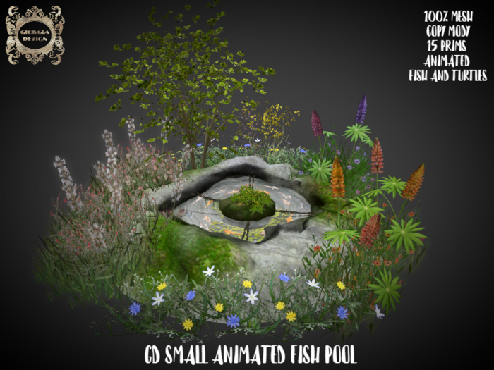 Second Life Marketplace - GD SMALL ANIMATED FISH POOL