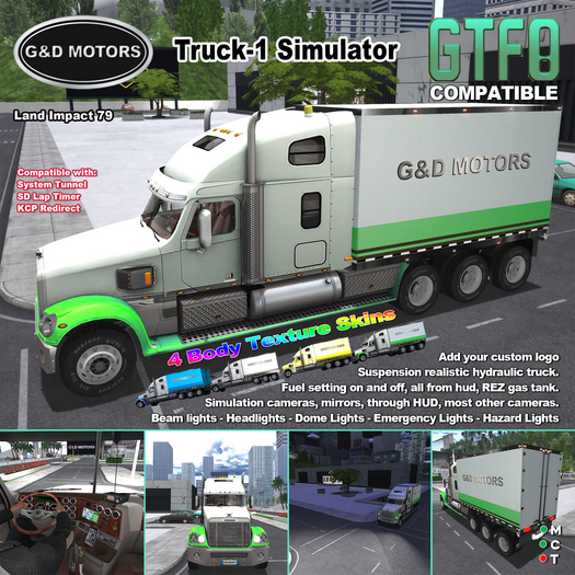 Second Life Marketplace - G&D MOTORS Truck-1 Simulator GTFO!