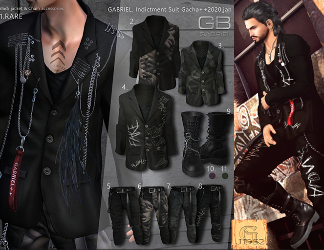Second Life Marketplace - ::GB:: Indictment Set BLACK RARE - Legacy