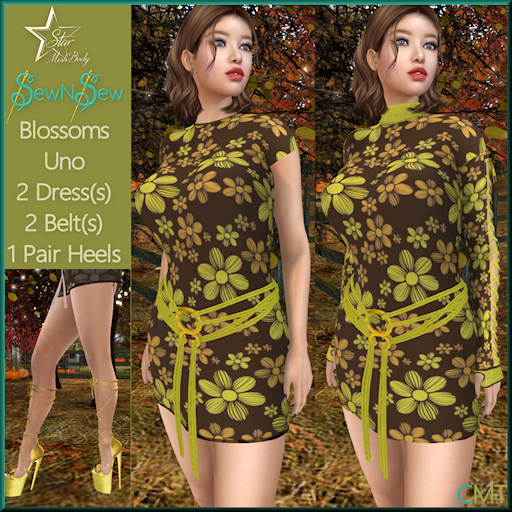 Second Life Marketplace - SnS Blossoms UNO Dress Set