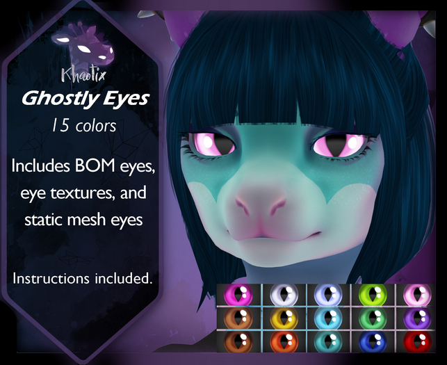 Second Life Marketplace - Khaotix - BOM Ghostly Eyes (Retired)