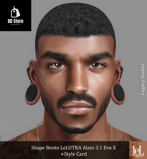 Second Life Marketplace - BD Store - Shape Dre For LeLUTKA Alain Head 3 ...