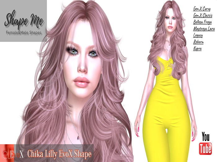 Second Life Marketplace - Shape Me - Chika Lilly Head EvoX Shape
