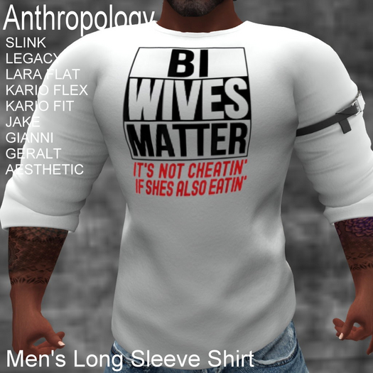 Second Life Marketplace - Bi Wives Matter Men's Long Sleeve (MDS)