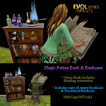Second Life Marketplace - Magic Potion Books & Bookcase