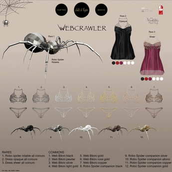 Second Life Marketplace - S&P webcrawler spider companion silver (rez ...