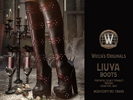 Second Life Marketplace - Wicca's Originals - Liuva Boots (ADD)