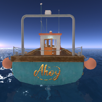 Second Life Marketplace - Old AHOY Fishing Boat Wearable Driveable Boat ...