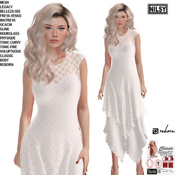Second Life Marketplace - WHITE LACE DRESS,CL&MESH BODY