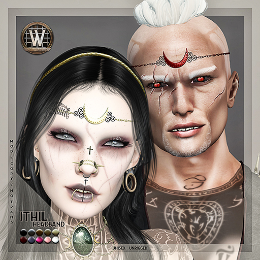Second Life Marketplace - Wicca's Originals - Ithil Headband (ADD) DEMO