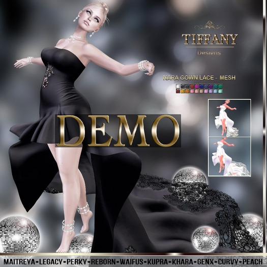 Second Life Marketplace - ::TD:: Nara Gown Lace {Mesh} DEMO