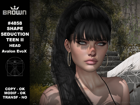 Second Life Marketplace - 4858 SHAPE SEDUCTION TEEN II HEAD Avalon EvoX