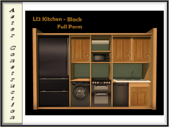 Second Life Marketplace - ~LI 2 Kitchen - Black - FP~