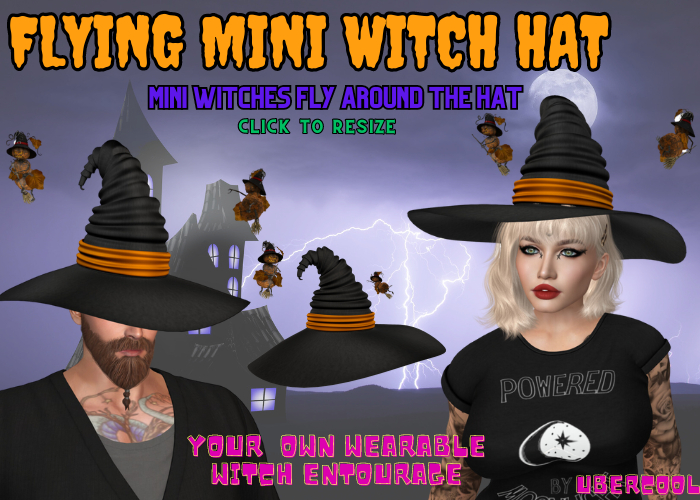 Second Life Marketplace - *uC* Mini Witch Hat - Flying mini witches