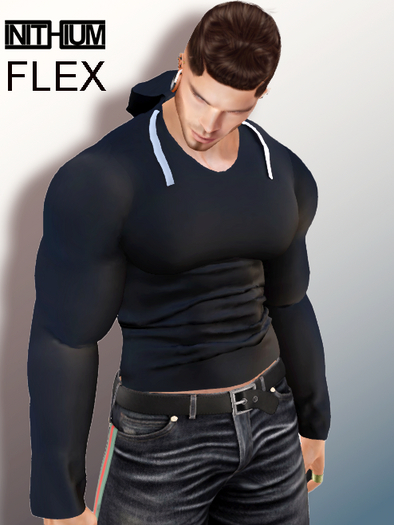 Second Life Marketplace - Brutal Shifted Hoodie Black - Kario Flex