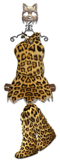 Second Life Marketplace - Graffitiwear Leopard Cave Girl