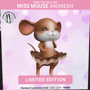 Second Life Marketplace - SEmotion Libellune Miss Mouse Animesh LIMITED