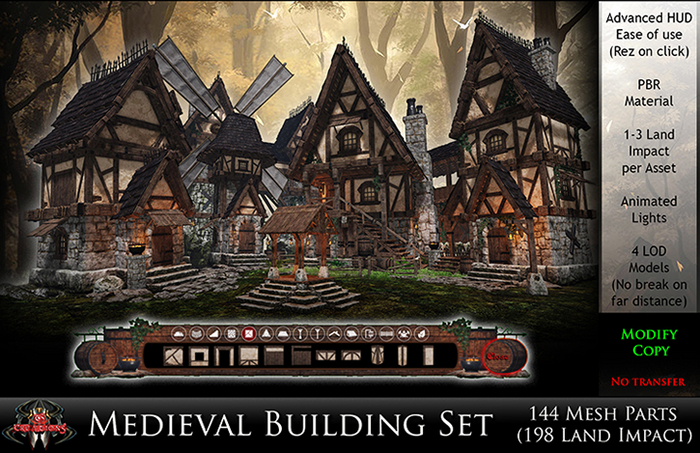 Second Life Marketplace - TSC Medieval Building Set (PBR)