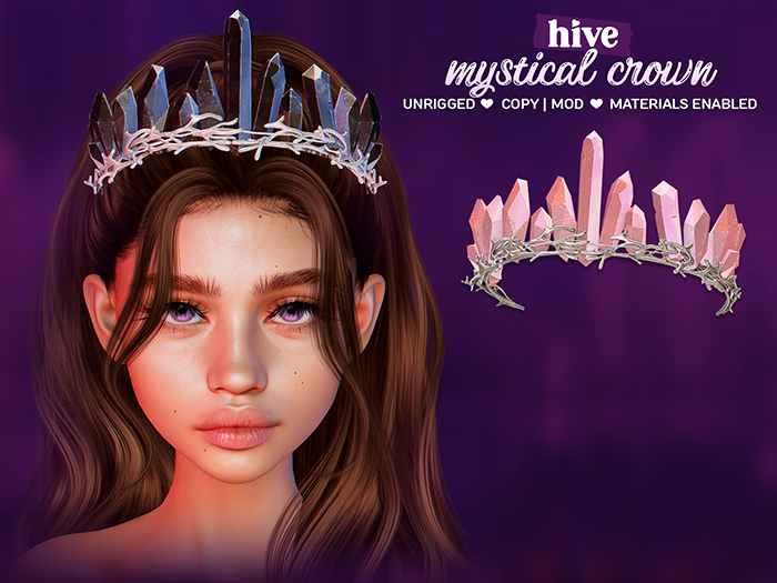 Second Life Marketplace - hive // mystical crystal crown . pink