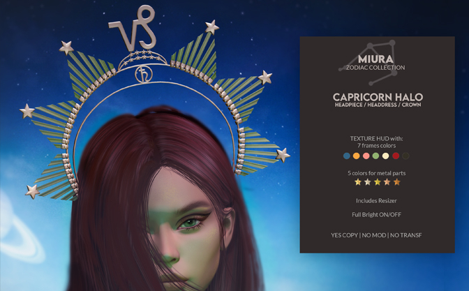 Second Life Marketplace - MIURA - Zodiac - Capricorn Halo